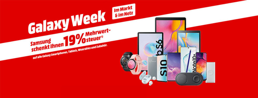Samsung Galaxy Week - 19 % Mehrwertseuer geschenkt!