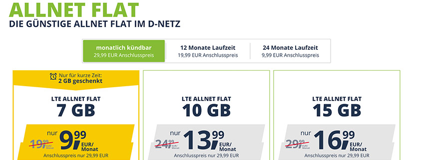 freenet Mobile - Neue Laufzeiten und mehr Datenvolumen